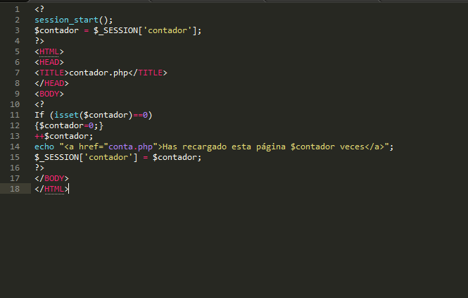 Código de PHP - Ejemplo del uso de session en php Código de PHP - Ejemplo del uso de session en php