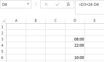 Office - Restar horas en Excel