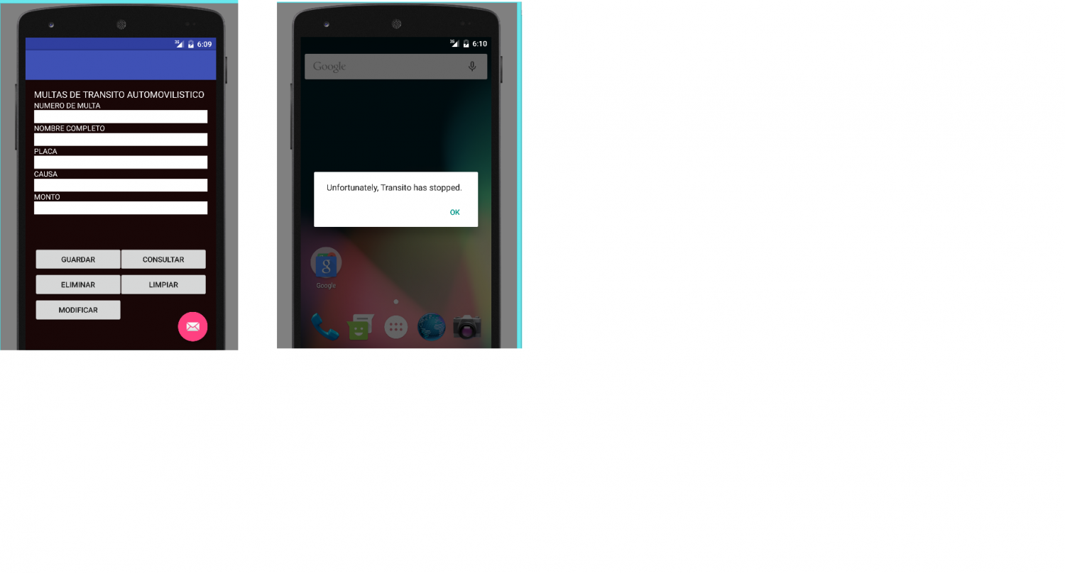 Android - PORQUE SE ME CIERRA LA APLICACION AL DAR CLICK EN UN BUTTON