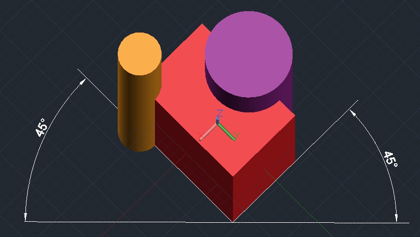 AutoCad - autocad vista 45/ 45 grados