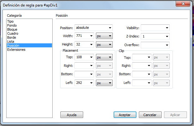 Dreamweaver - desplazamientos dependiendo del monitor