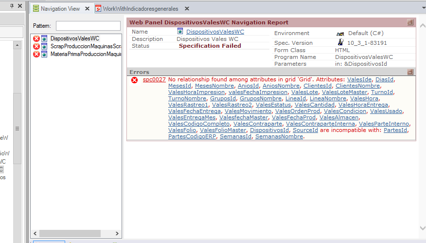 GeneXus - error spc0027 como lo soluciono GeneXus - error spc0027 como lo soluciono