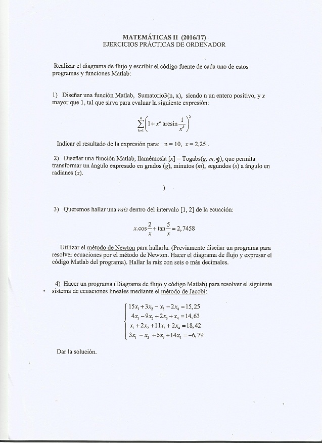 Matlab - Ayuda con ejercicios de Matlab