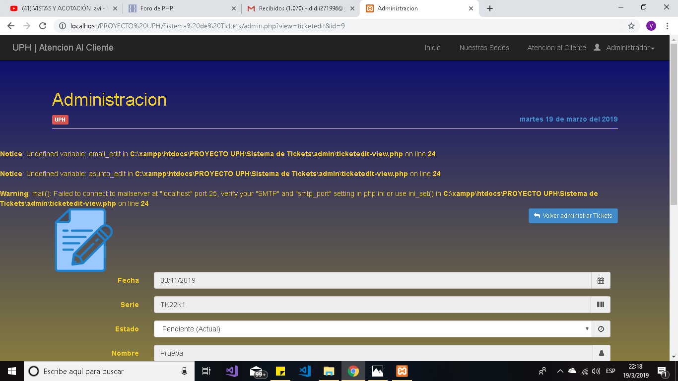 PHP - Notice: Undefined variable: email_edit