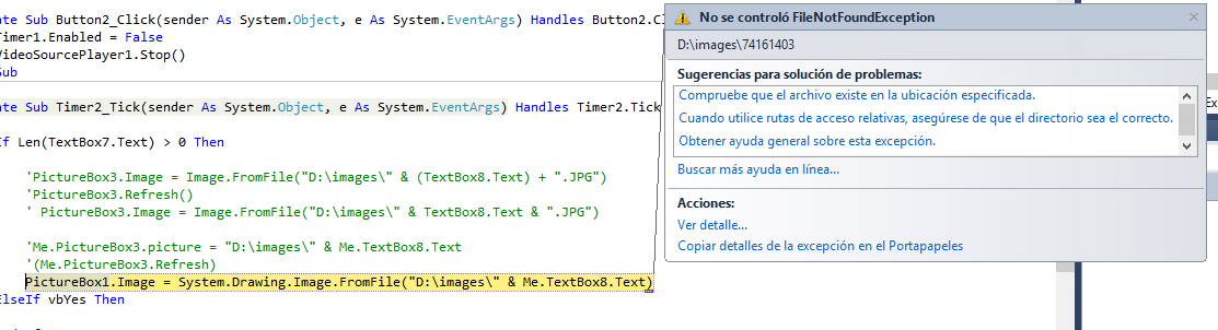 Visual Basic.NET - MOSTRAR FOTO SEGUN VALOR DE TEXTBOX